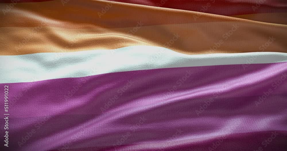Lesbian symbol flag background. Waving flag 4k backdrop Stock Video ...