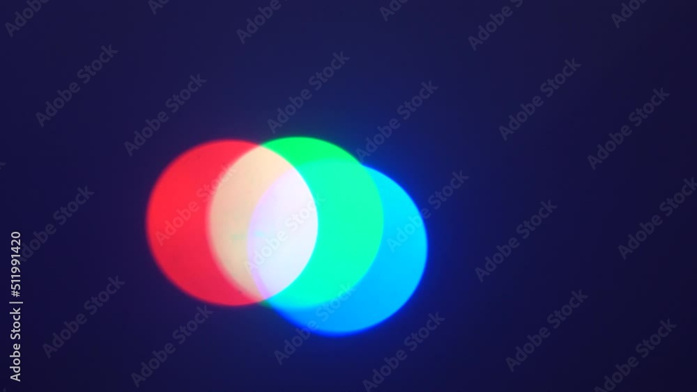 RGB hue light spectrum combine to create white light science experiment ...