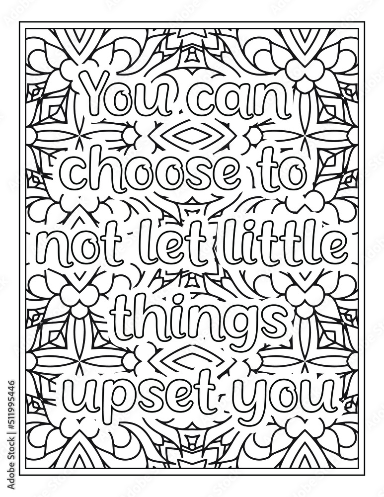 Quote Coloring Pages for Adults and Teens - Best Coloring Pages For Kdp ...