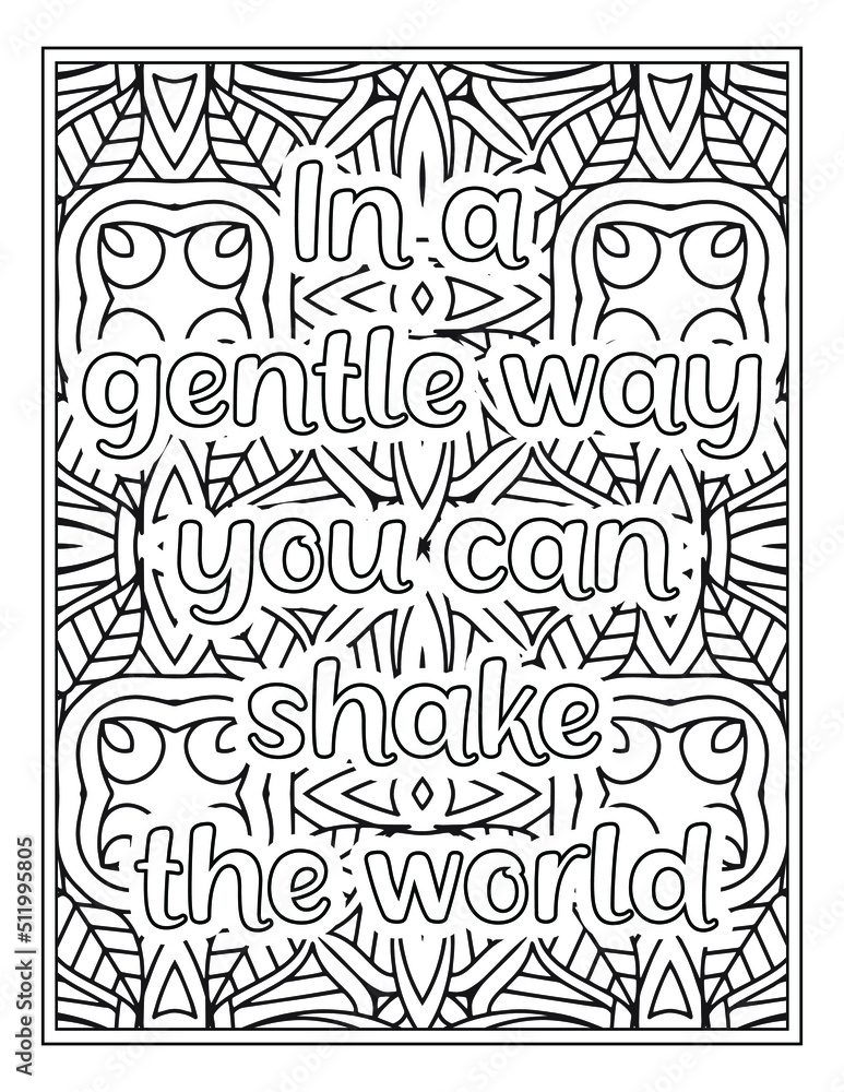 Quote Coloring Pages for Adults and Teens - Best Coloring Pages For Kdp ...
