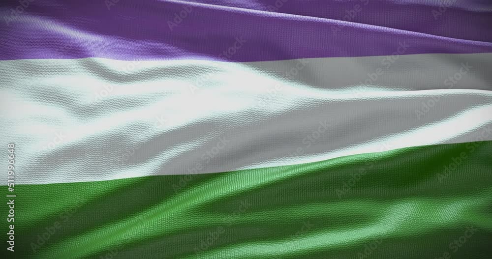 Genderqueer symbol. Waving flag background 4k Stock Video | Adobe Stock