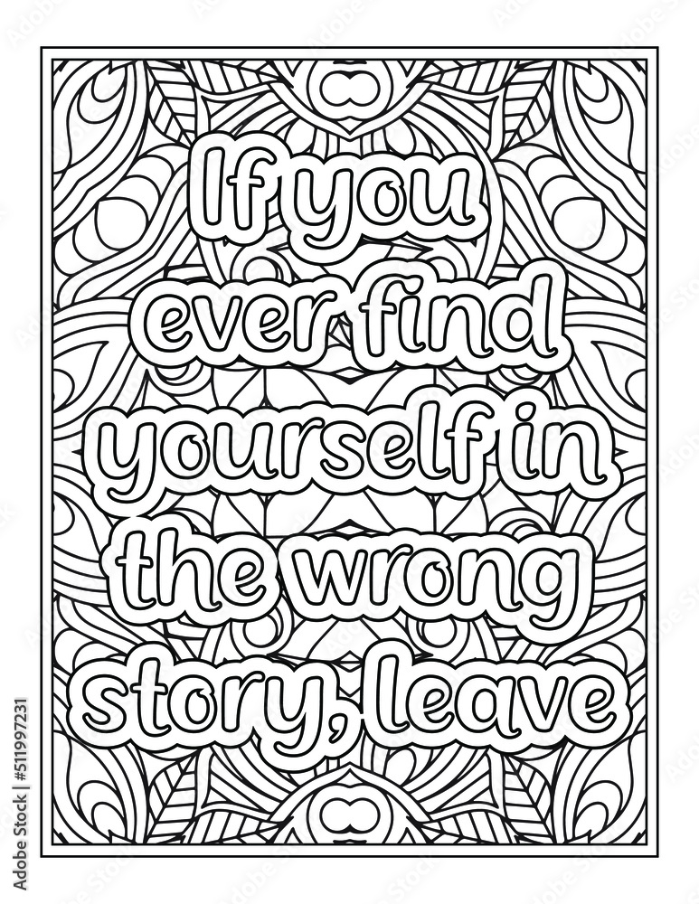 Quote Coloring Pages for Adults and Teens - Best Coloring Pages For Kdp ...