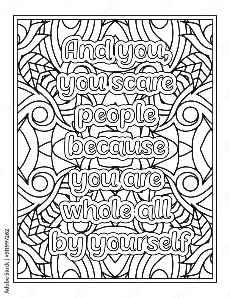 Quote Coloring Pages for Adults and Teens - Best Coloring Pages For Kdp ...