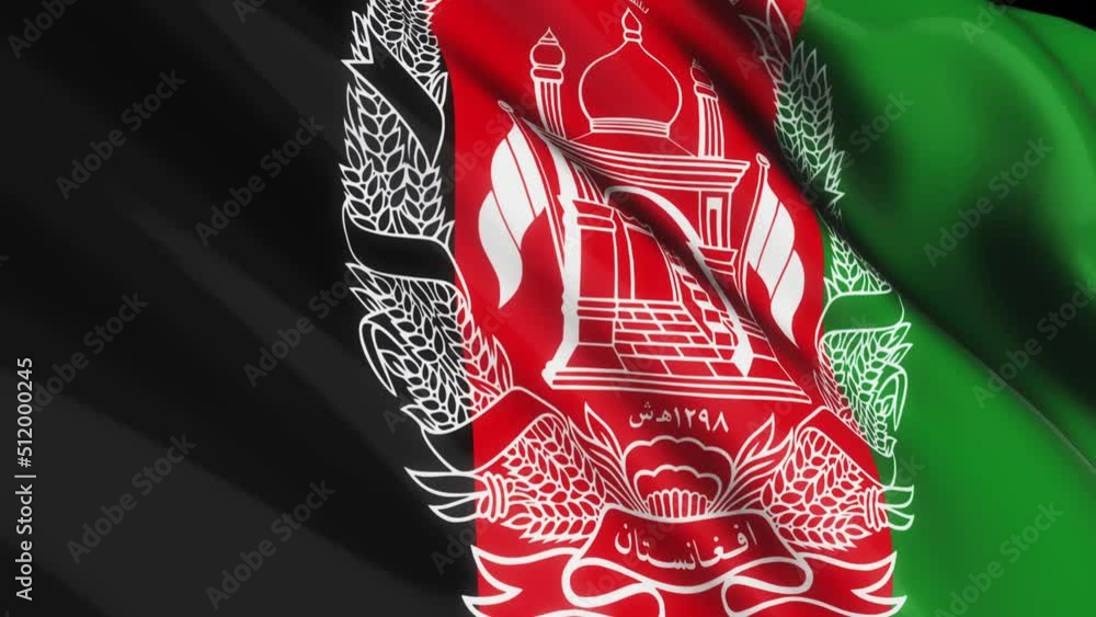 Loop of Afghanistan flag waving texture background .Afghanistan flag ...