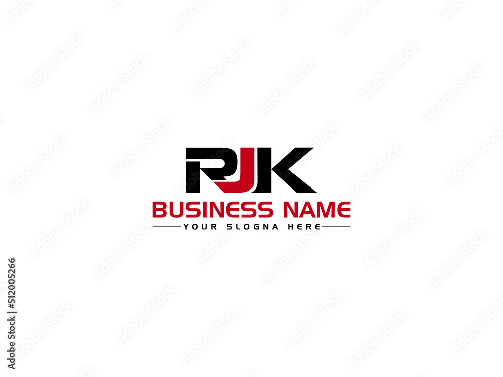 Initial RJK Logo Letter, Colorful RJ Logo Icon Vector Image Design For ...