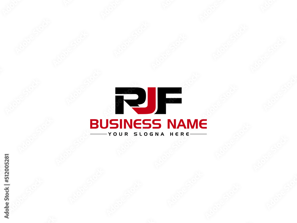 Initial RJF Logo Letter, Colorful RJ Logo Icon Vector Image Design For ...