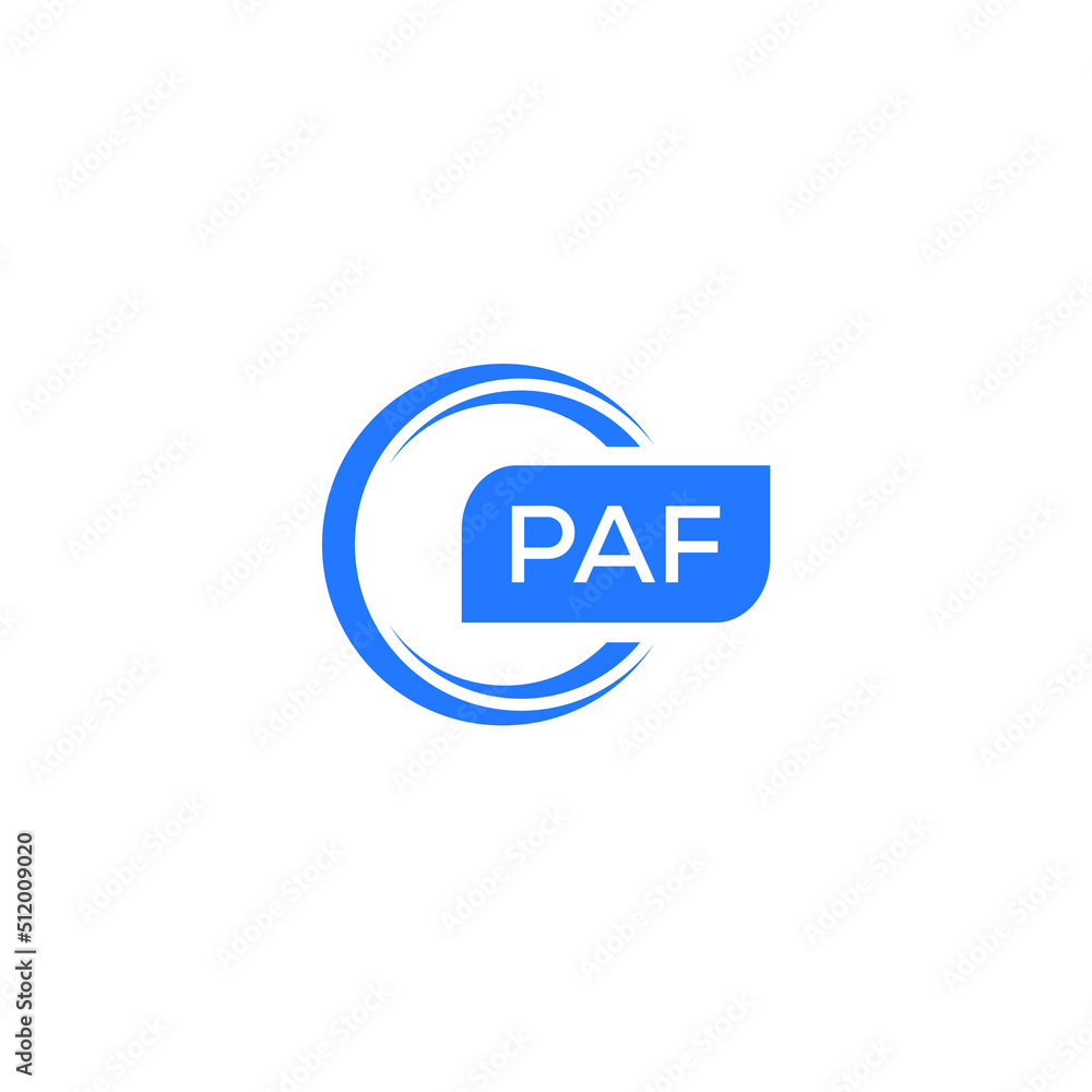 Vetor de PAF letter design for logo and icon.PAF typography for ...