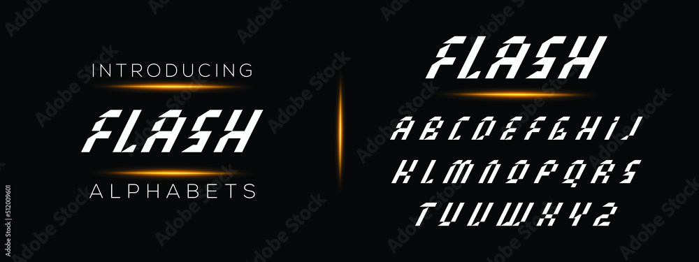 FLASH Modern Sport Italic Font. Typeface urban style fonts for ...