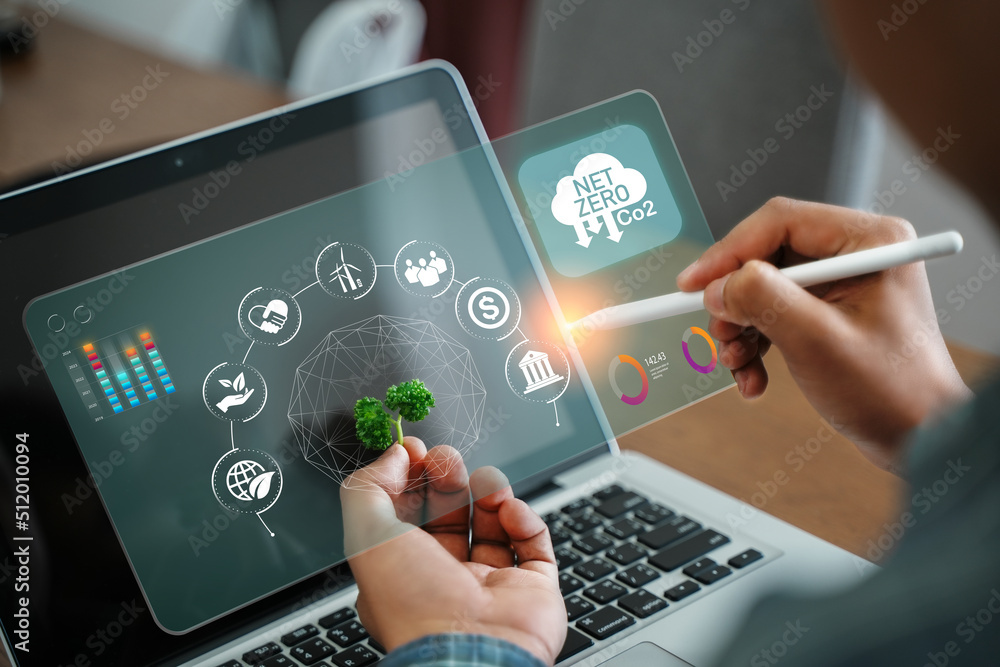 Net Zero and Carbon Neutral Concepts Net Zero Emissions Goals Weather ...