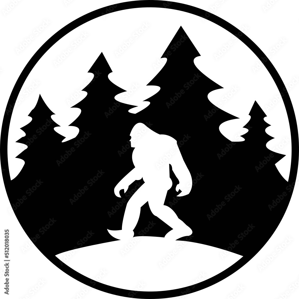 BIGFOOT svg vector cut file for cricut and silhouette Stock Vector ...