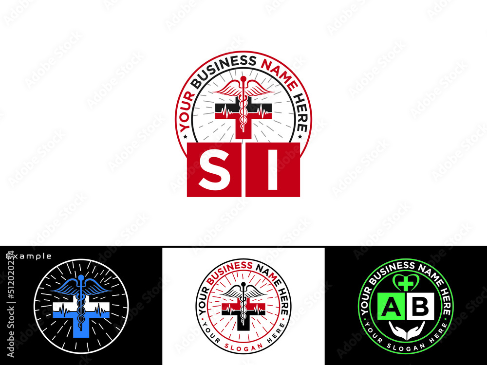 Premium SI Logo Design, Letter Si is Logo Icon Vector For Any Type Of ...