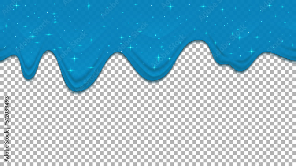 Blue dripping slime on transparent background Stock ベクター | Adobe Stock