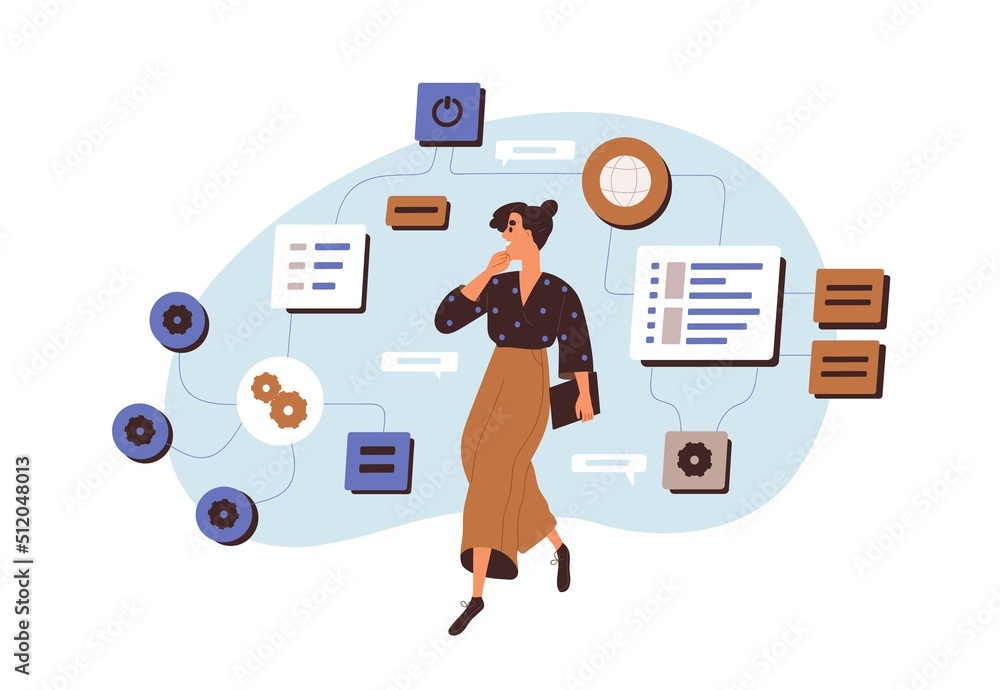 Grafika wektorowa Stock: CMS, software architecture concept ...