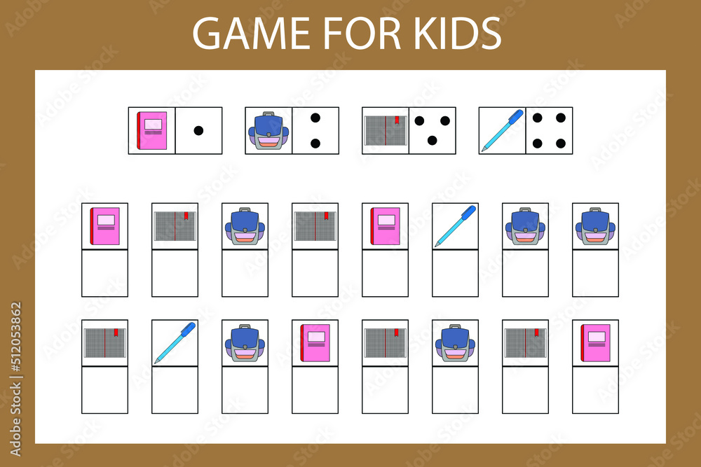 children's preschool task. Write down the symbols according to the ...