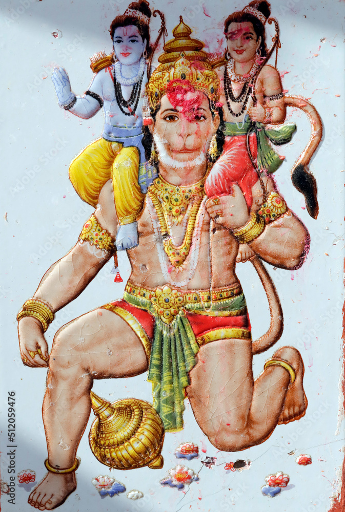 Hanuman, the Hindu monkey god, Kathmandu, Nepal Stock Photo | Adobe Stock