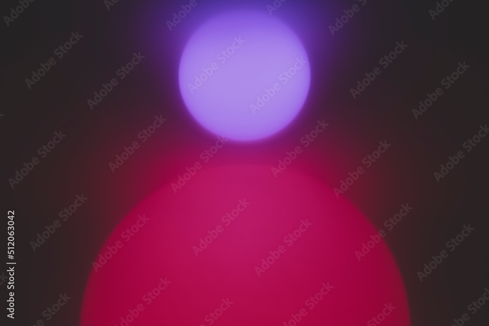 Glowing and illuminated spherical orbs, one large and one small. Stock ...
