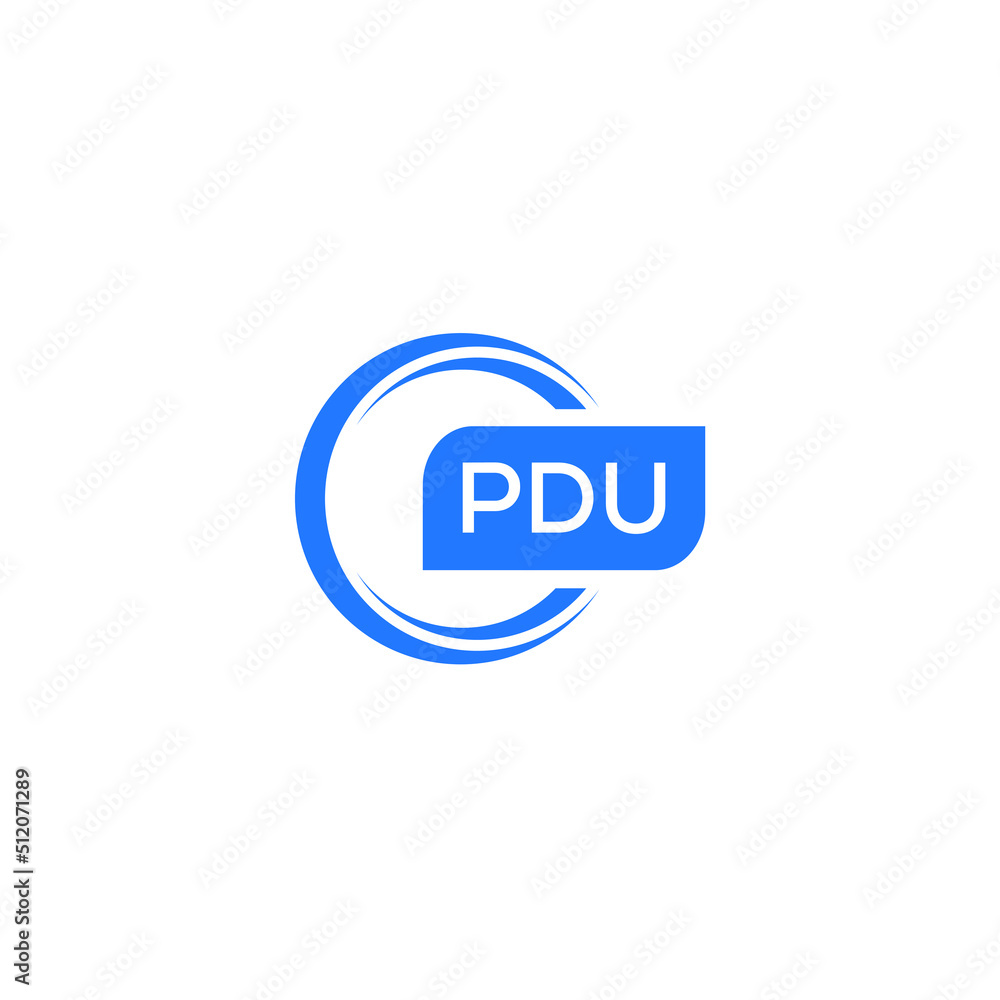 PDU letter design for logo and icon.PDU typography for technology ...