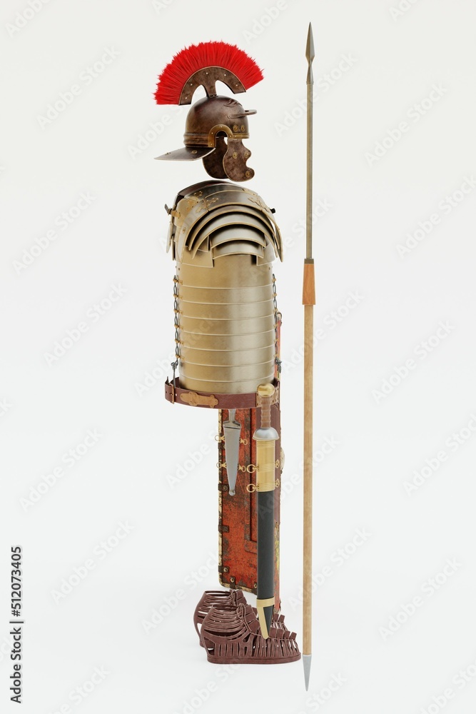 Realistic 3D Render of Roman Armor - Full Stock Illustration | Adobe Stock