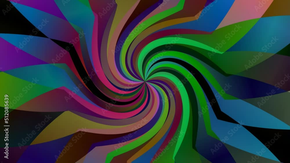 Background colorful twirl shape flower animated, Swirl motion ...