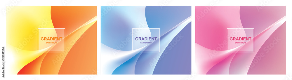 Abstract gradient background template collection vector Stock Vector ...