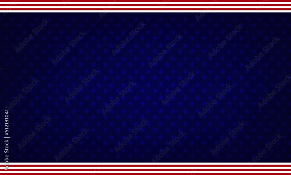Modern United States Flag Style Patriotic Background Design with Stars ...