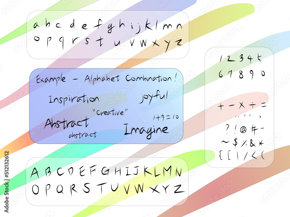hand drawn alphabet icons for making a unique design. and vector ...