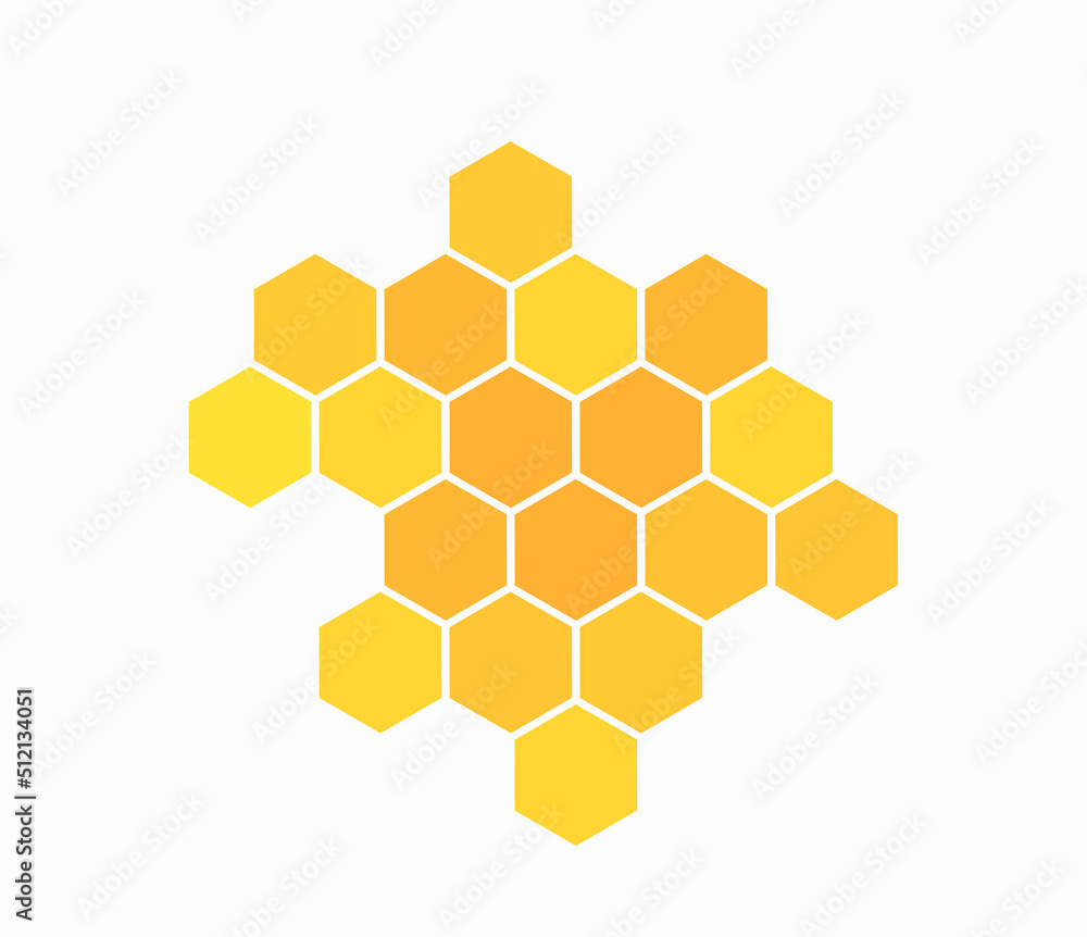 Honeycomb symbol isolated on white background. Stock Vector | Adobe Stock