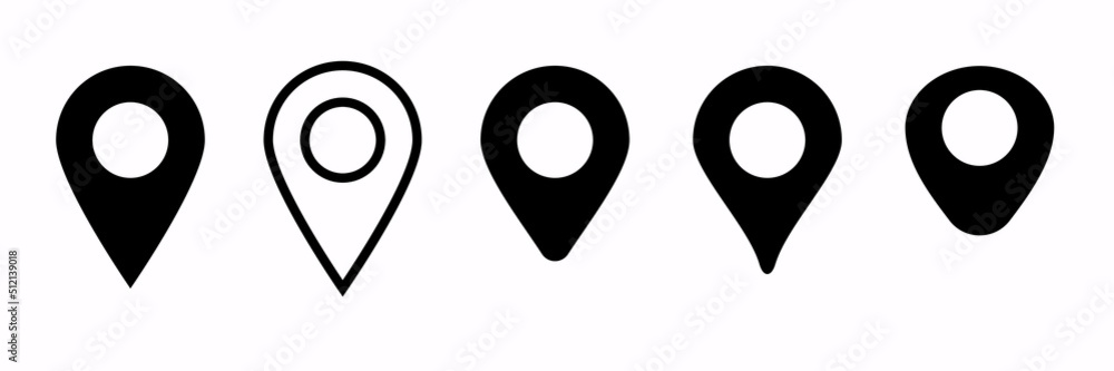Location pin icon. Location icons as a map location symbol or marker ...