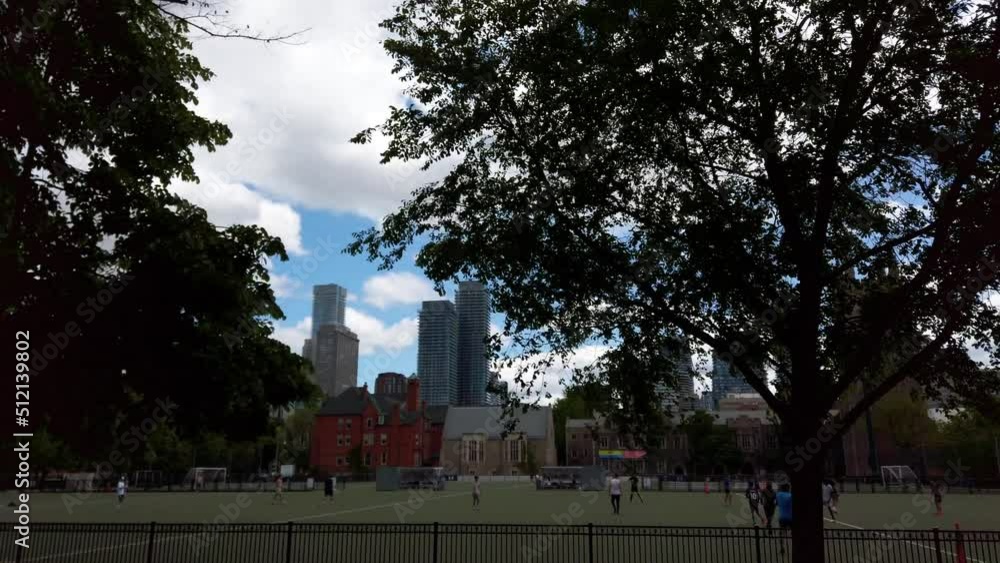 Varsity Stadium is an outdoor collegiate football stadium Stock Video ...