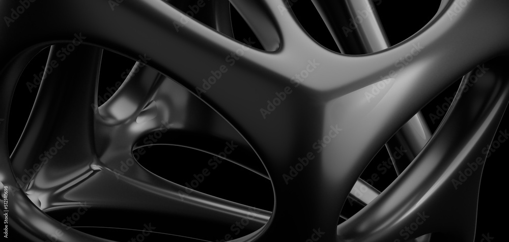 Abstract Dynamic Black Background with Various Shape Design. Usable for ...