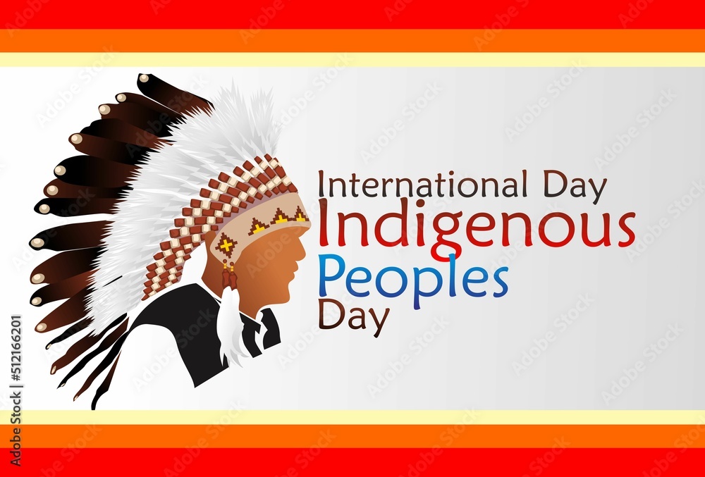 Vector illustration of an international day Celebrating Indigenous ...