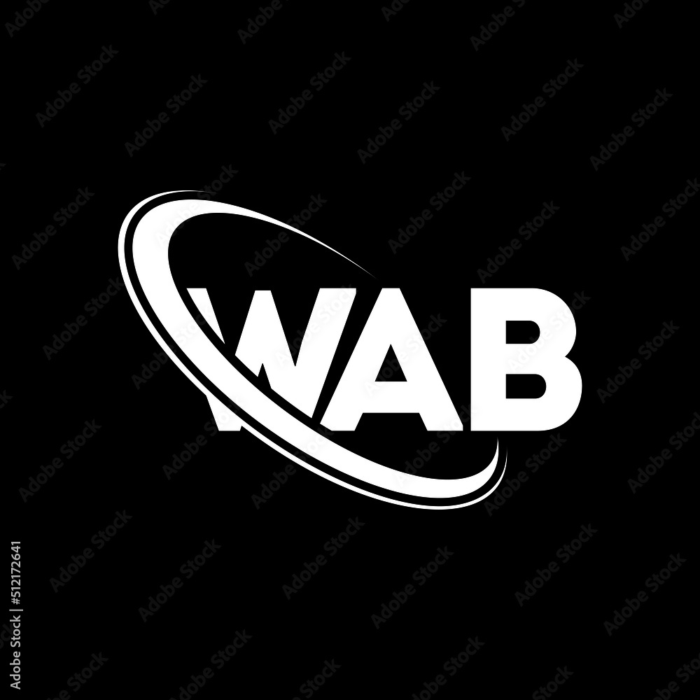 WAB logo. WAB letter. WAB letter logo design. Intitials WAB logo linked ...