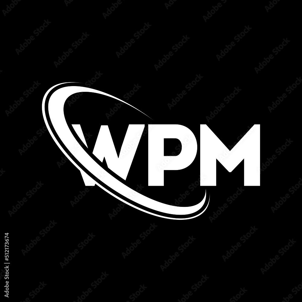 WPM logo. WPM letter. WPM letter logo design. Initials WPM logo linked ...