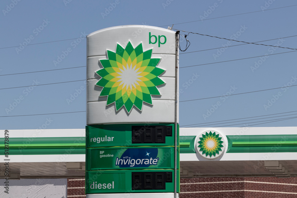 BP Retail Gas Station. BP and British Petroleum is a global British oil ...