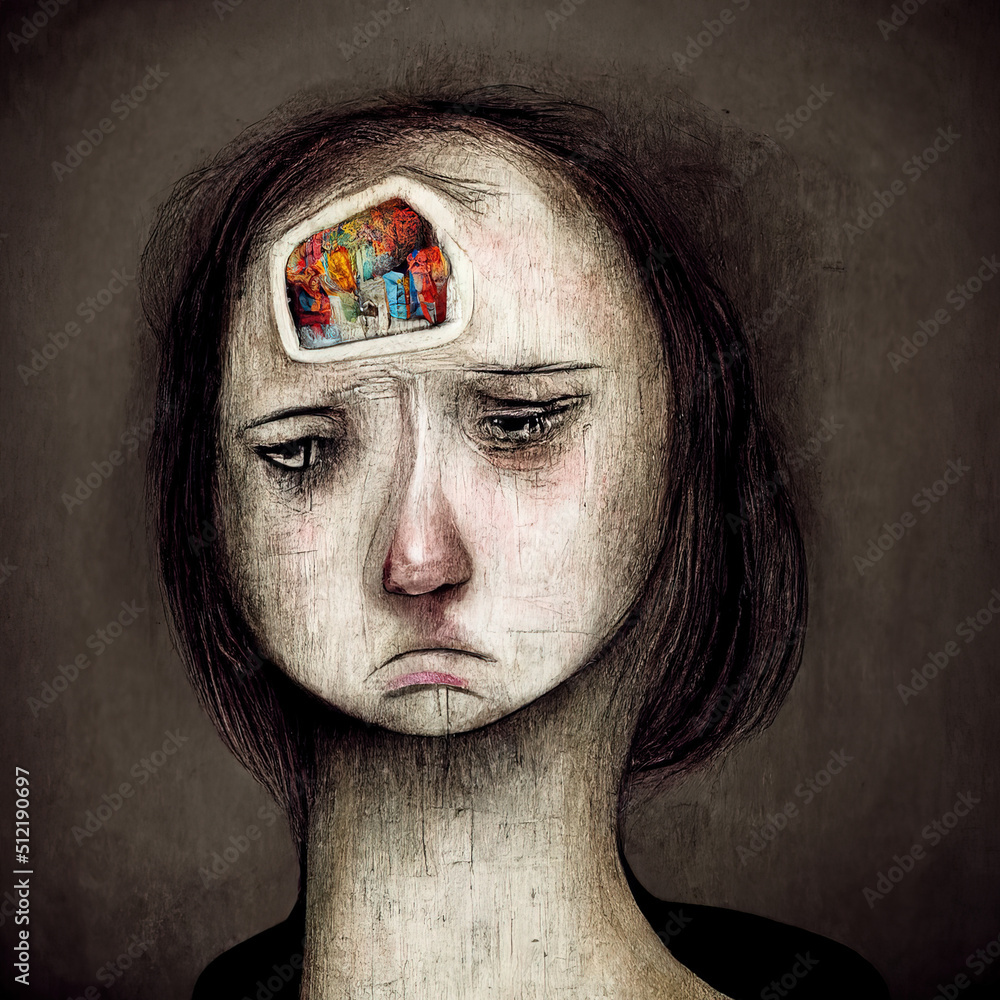 Mental health disorder such as Clinical depression, Anxiety disorder ...