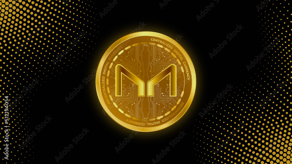 maker virtual currency images. 3d drawings. editorial image. ilustração ...