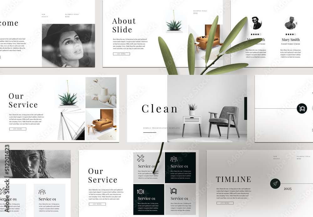 Clean Multipurpose Presentation Stock Template | Adobe Stock