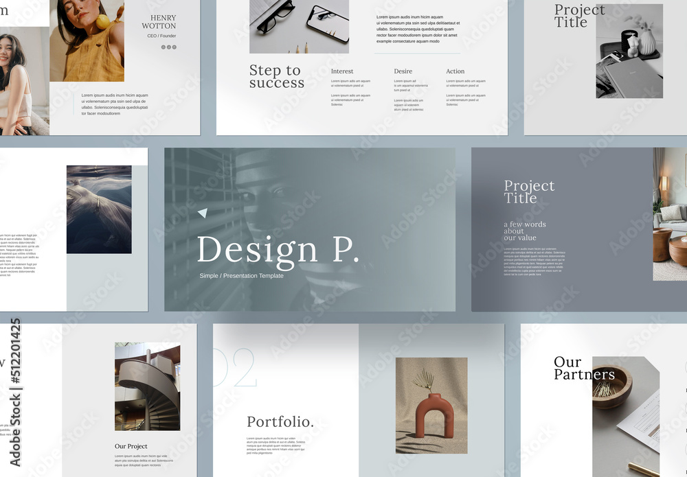 Simple Presentation Layout Stock Template | Adobe Stock