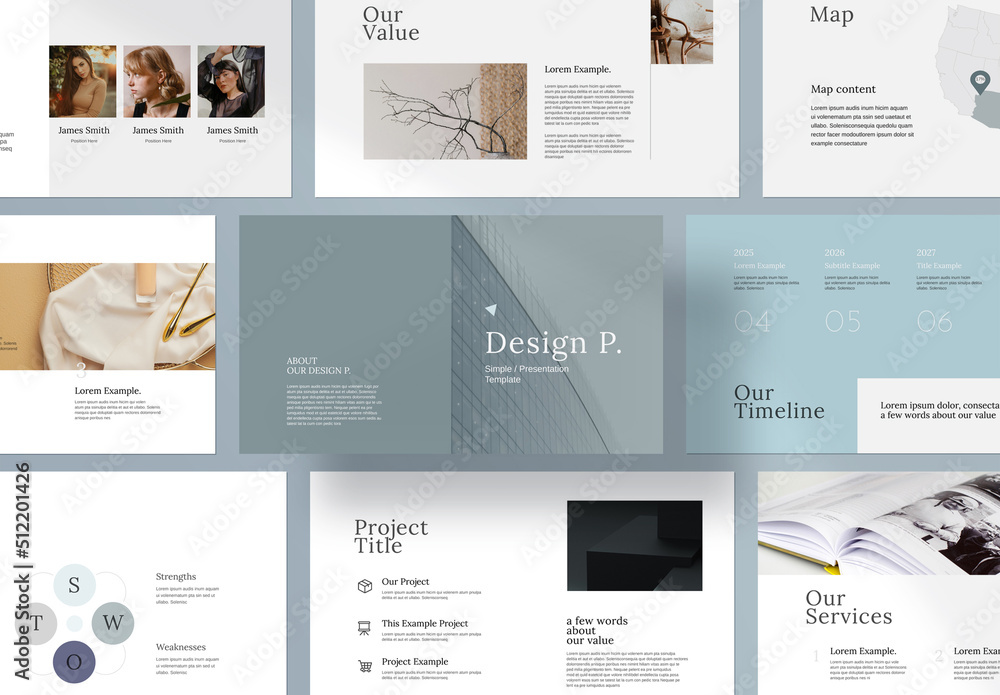 Simple Design Presentation Layout Stock Template | Adobe Stock