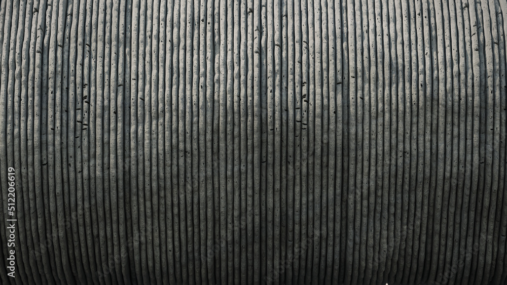 3D printed concrete wall, architectural background Stock Illustration ...