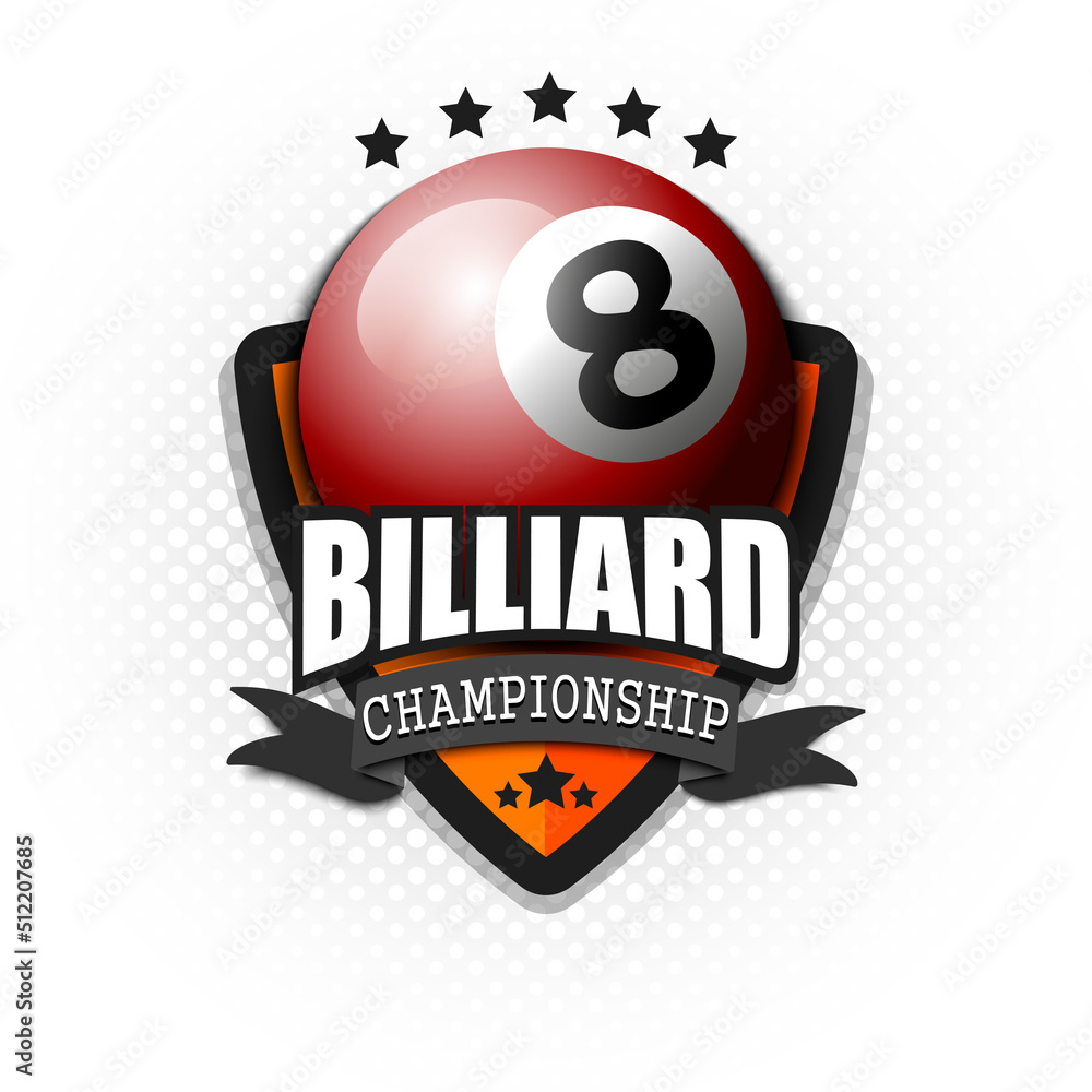 Billiard logo template design Stock Vector | Adobe Stock