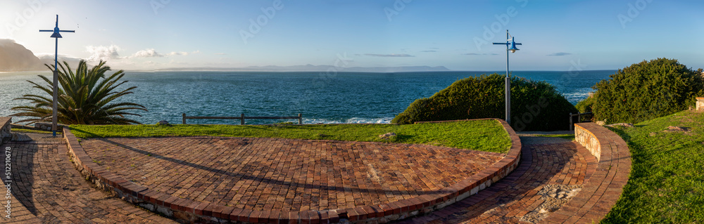 Panoramic view of the famous Hermanus cliff path, a southern South ...