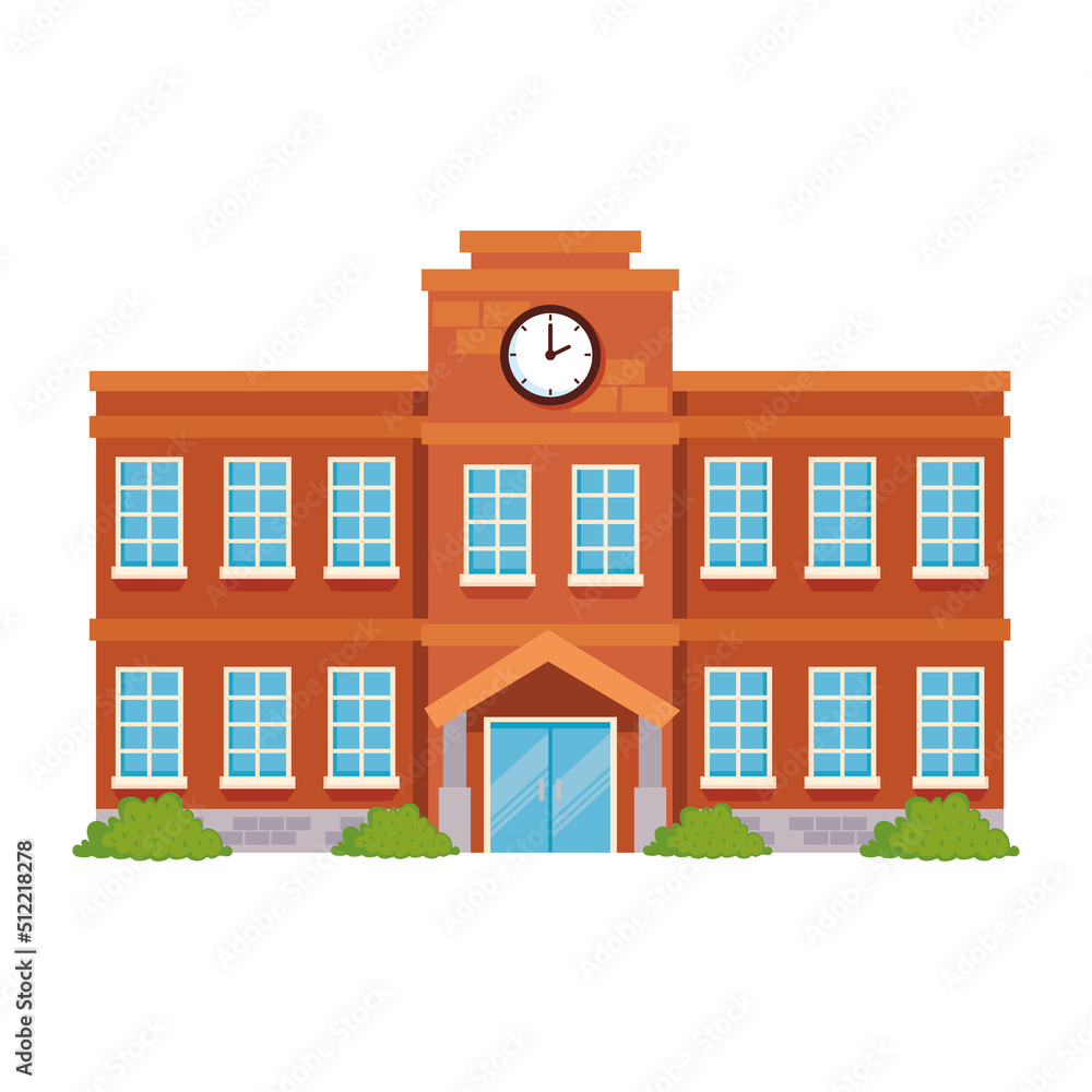 school building facade Stock Vector | Adobe Stock