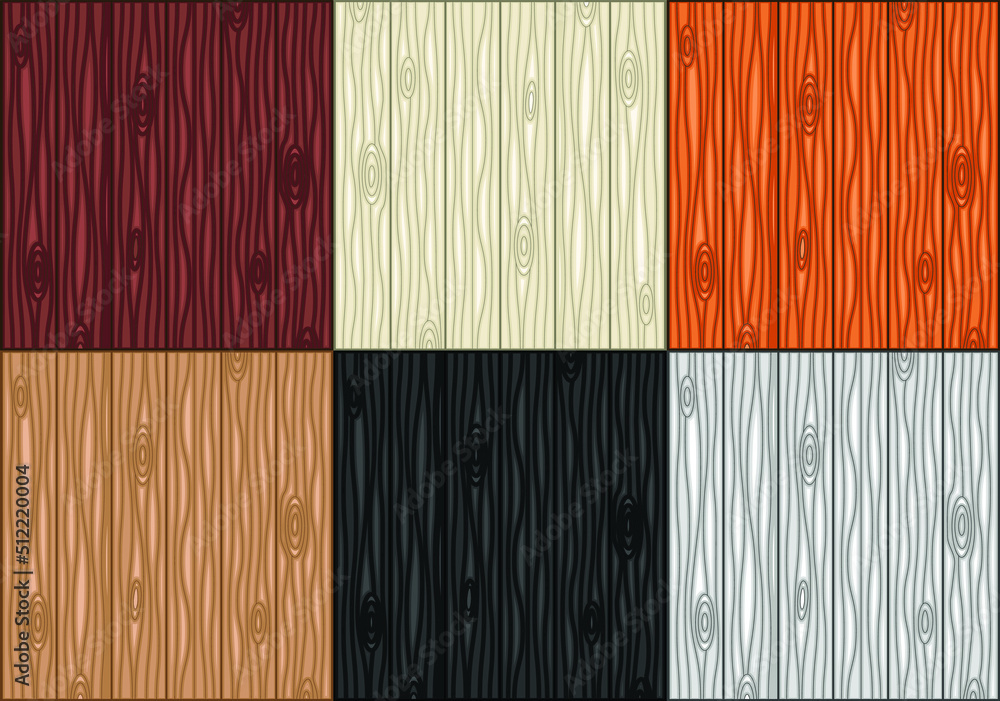 Vector Wood textures collection. 6 different background wooden colors ...