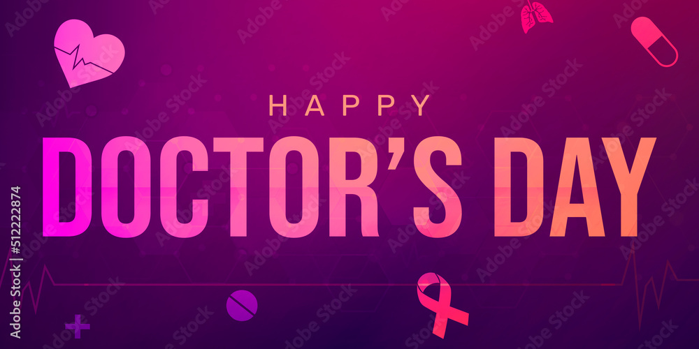 Happy Doctors day background with colorful health concept wallpaper ...