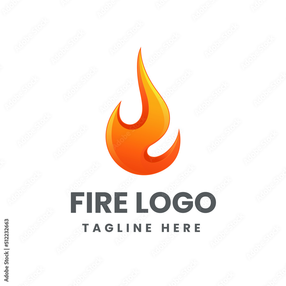 Premium vector 3d fire logo Stock Vector | Adobe Stock