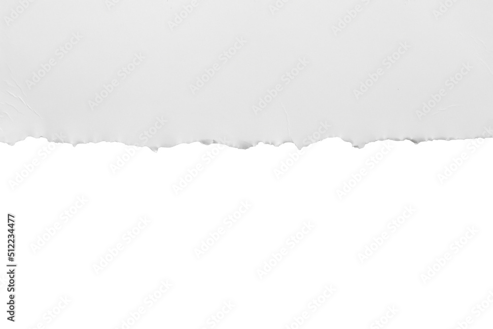 White ripped paper torn edges strips isolated on white background Stock ...