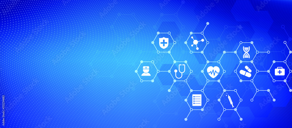 Vector medical industry icon background Stock Vector | Adobe Stock