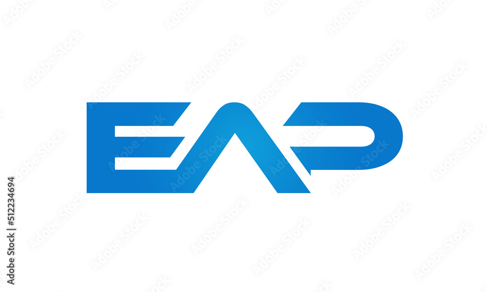 Connected EAP Letters logo Design Linked Chain logo Concept Stock ...