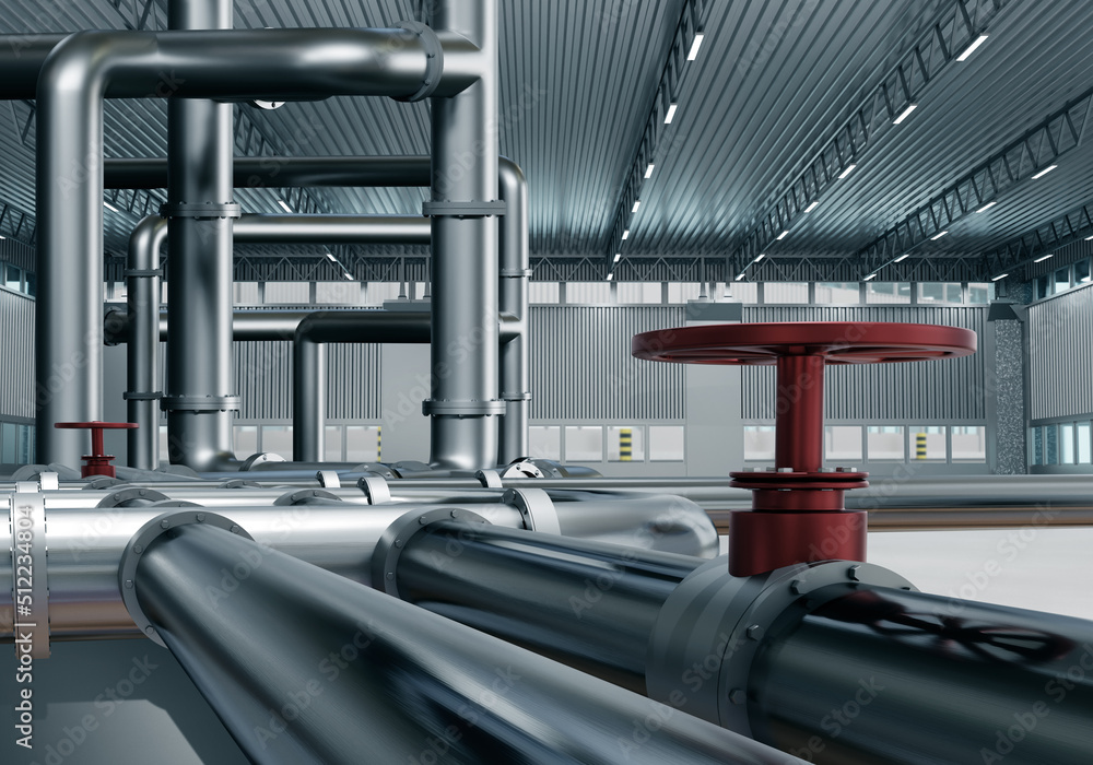 Pipeline in enterprise. Supply propane to enterprise. Steel pipes for ...